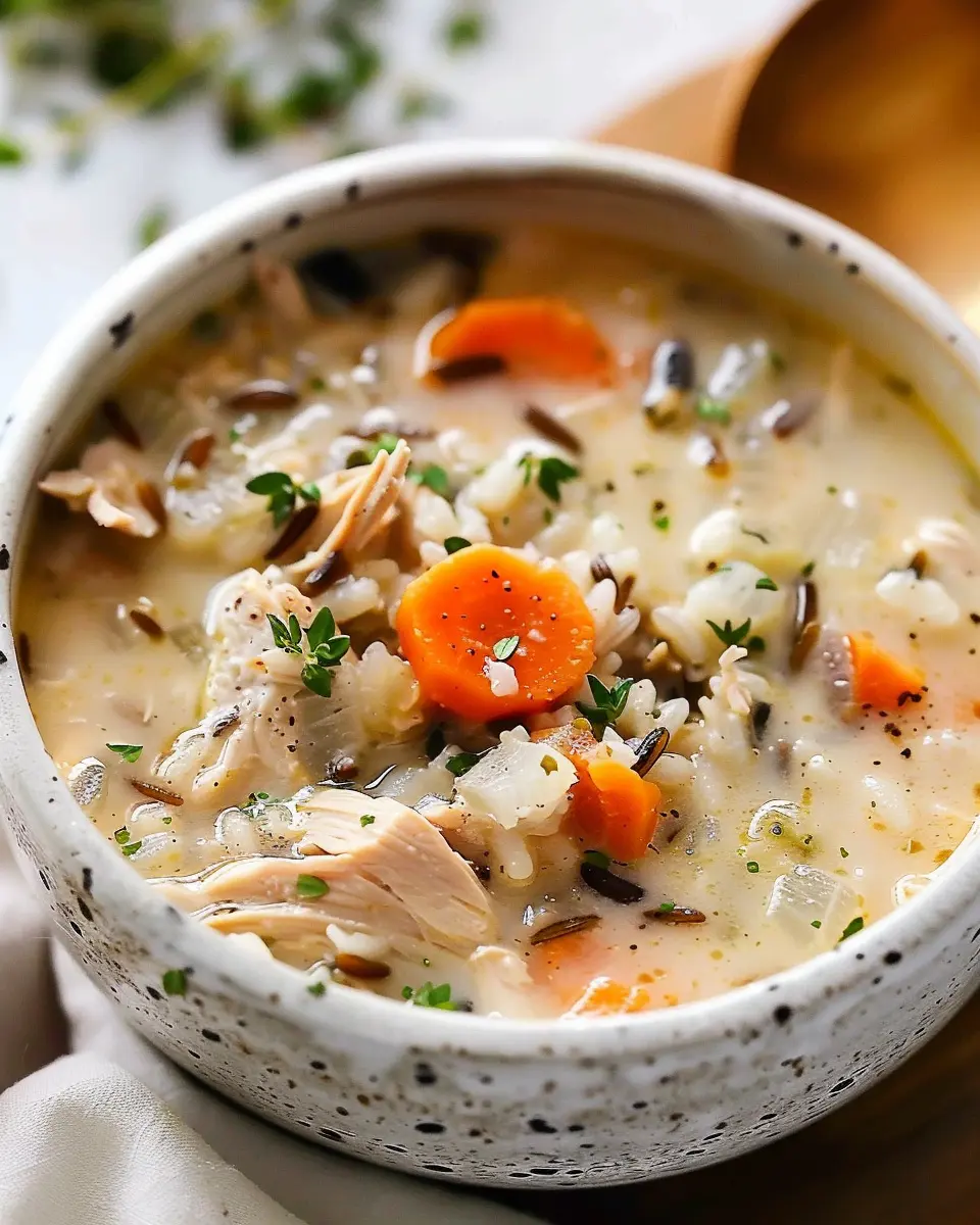slow cooker chicken and wild rice soup