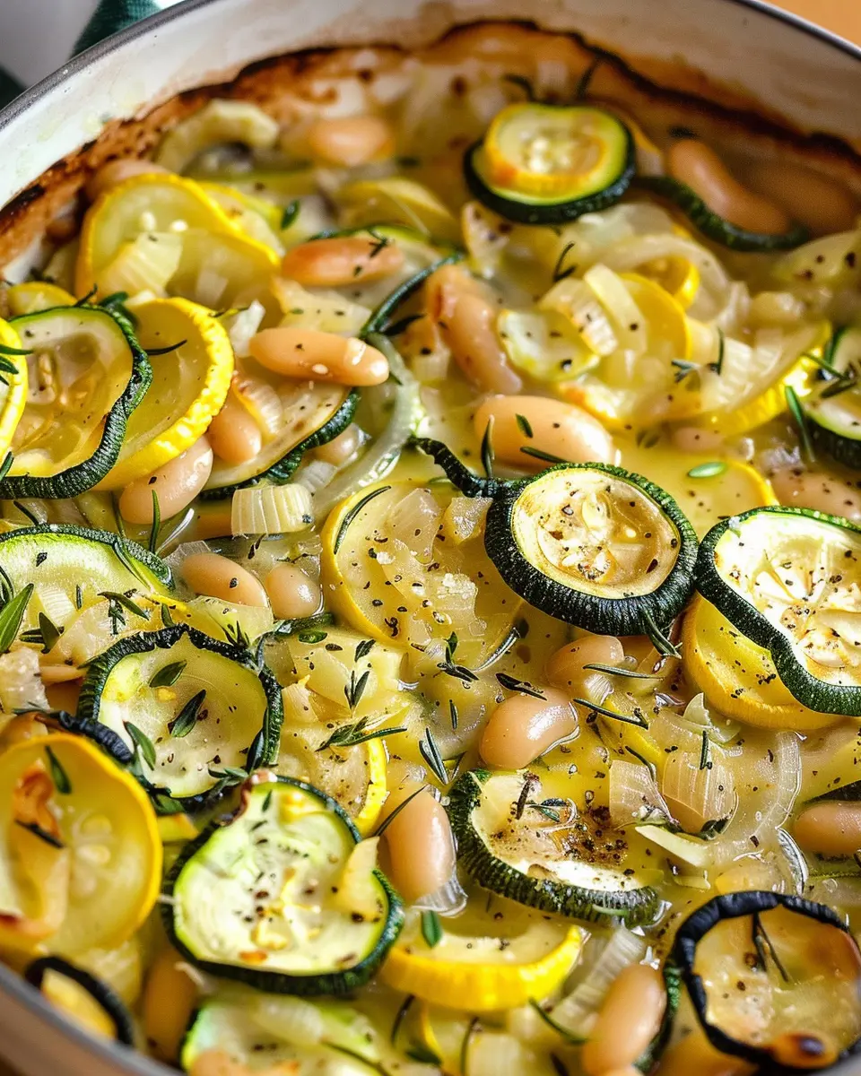 slow cooked courgettes