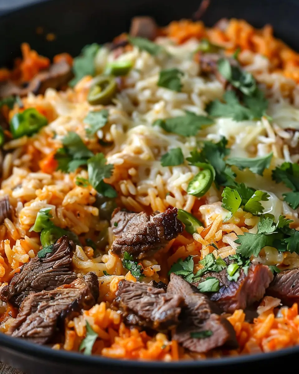 Steak Queso Rice