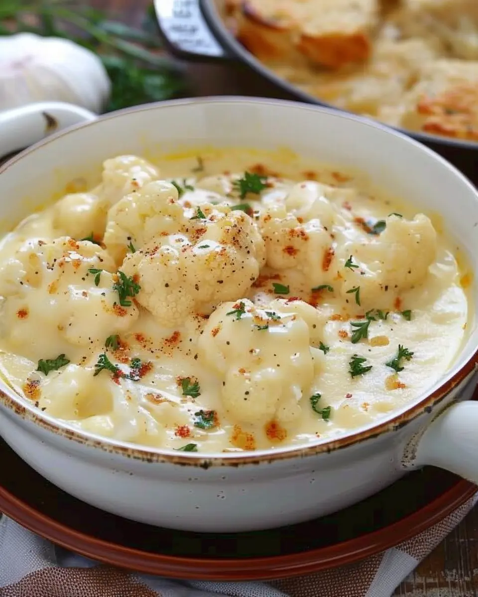 cheesy cauliflower soup