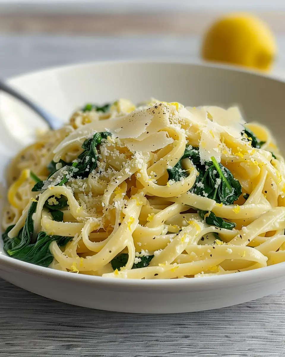 Lemon Spinach Pasta